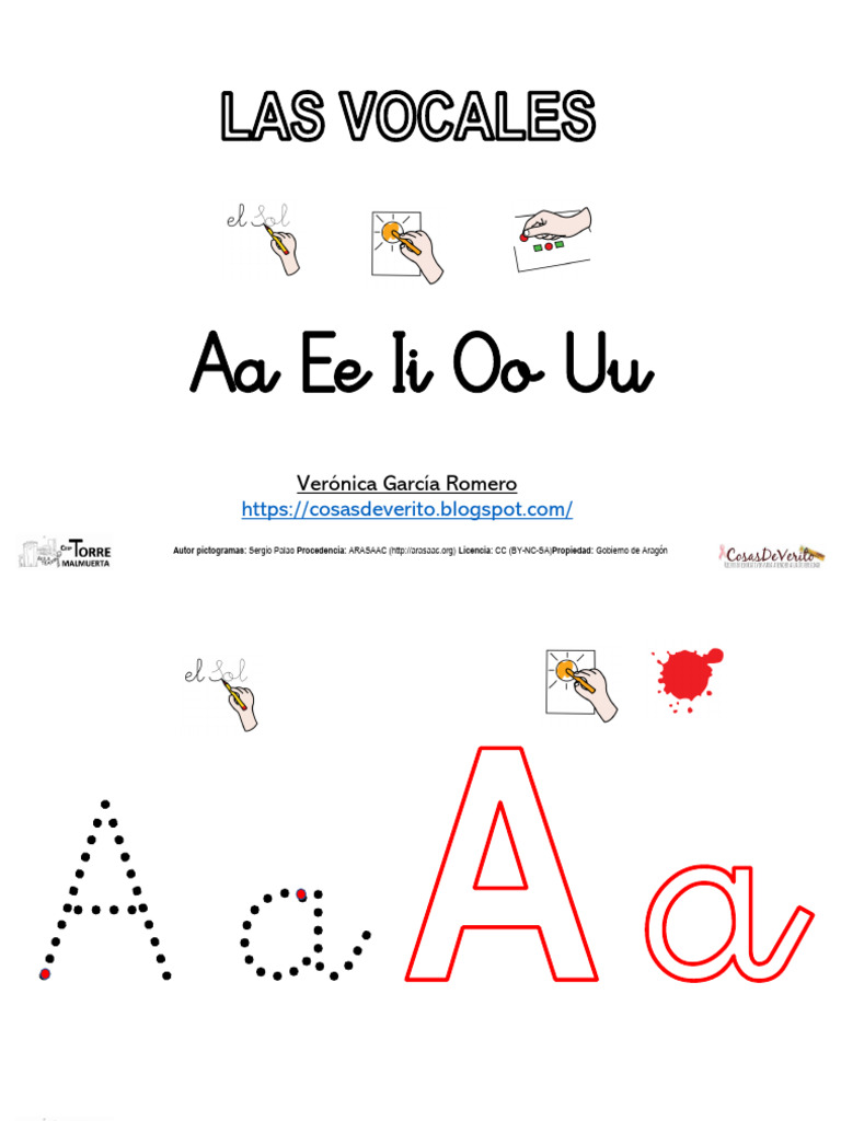 Pictogramas de Vocales ARASAAC | PDF