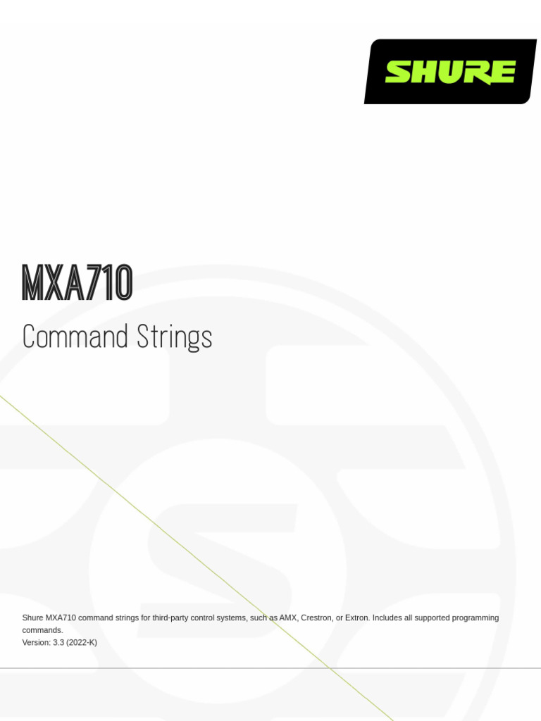 MXA710 command strings | PDF | Parameter (Computer Programming) | Ip Address