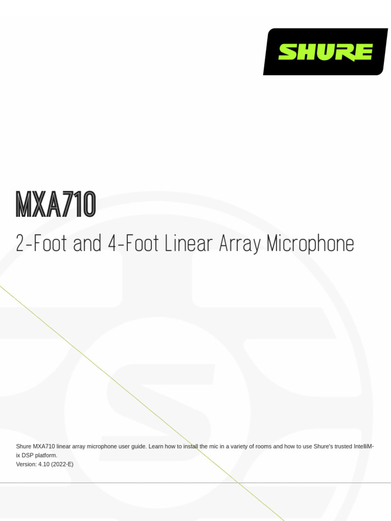 MXA710 Guide | PDF | Equalization (Audio) | Computer Network