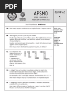 2022 APSMO | PDF | Mathematics