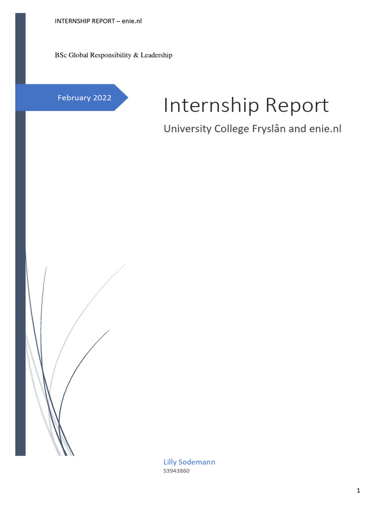 Sustainability Internship Report at enie.nl | PDF | Sustainability ...