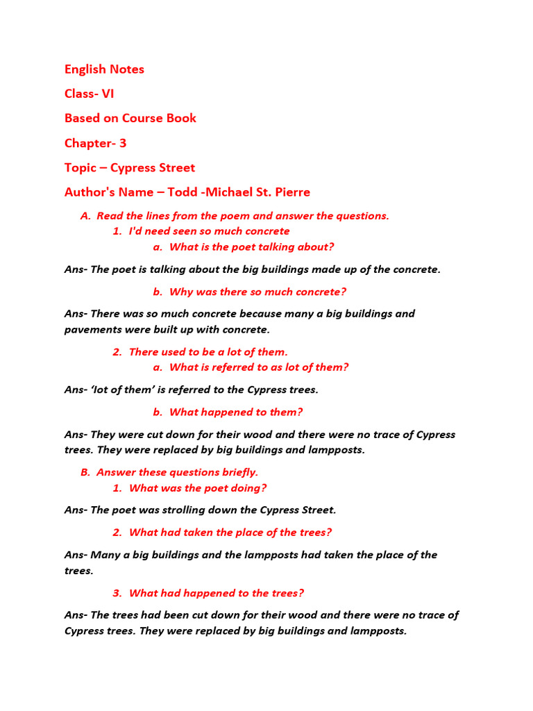 Class Vi, English, 06-06-2021 | PDF