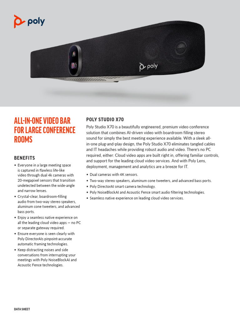 Poly Studio x70 Ds en | PDF | Hdmi | Electronics