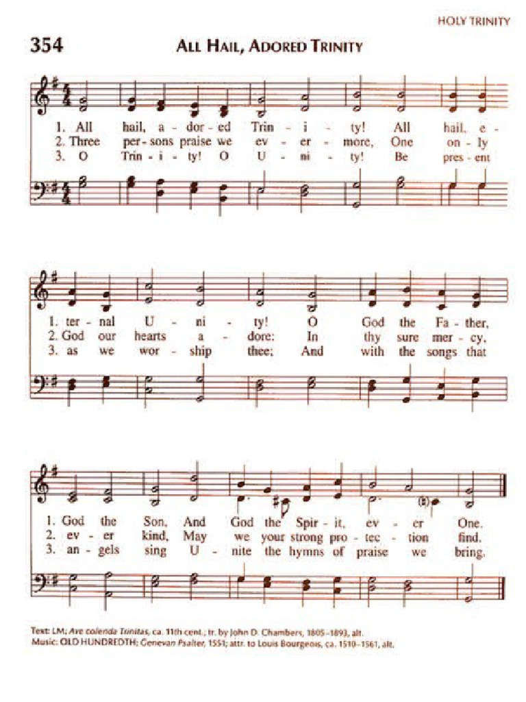 All Hail Adored Trinity | PDF