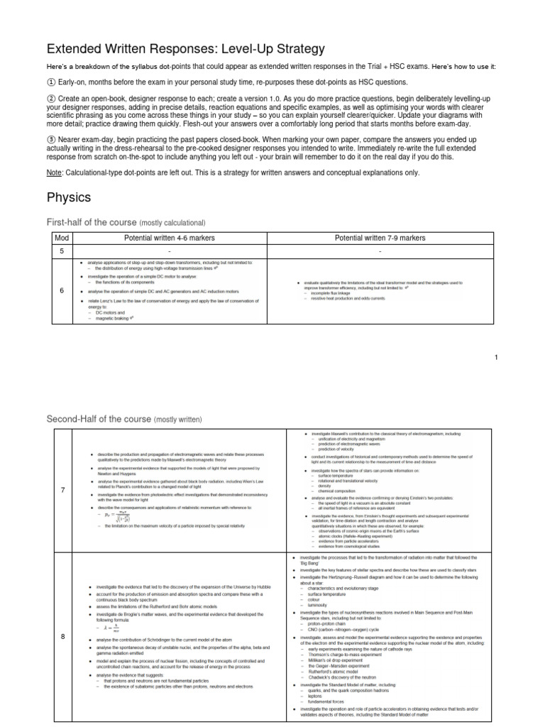 DOTPOINTS forHSC | PDF | Experiment | Science
