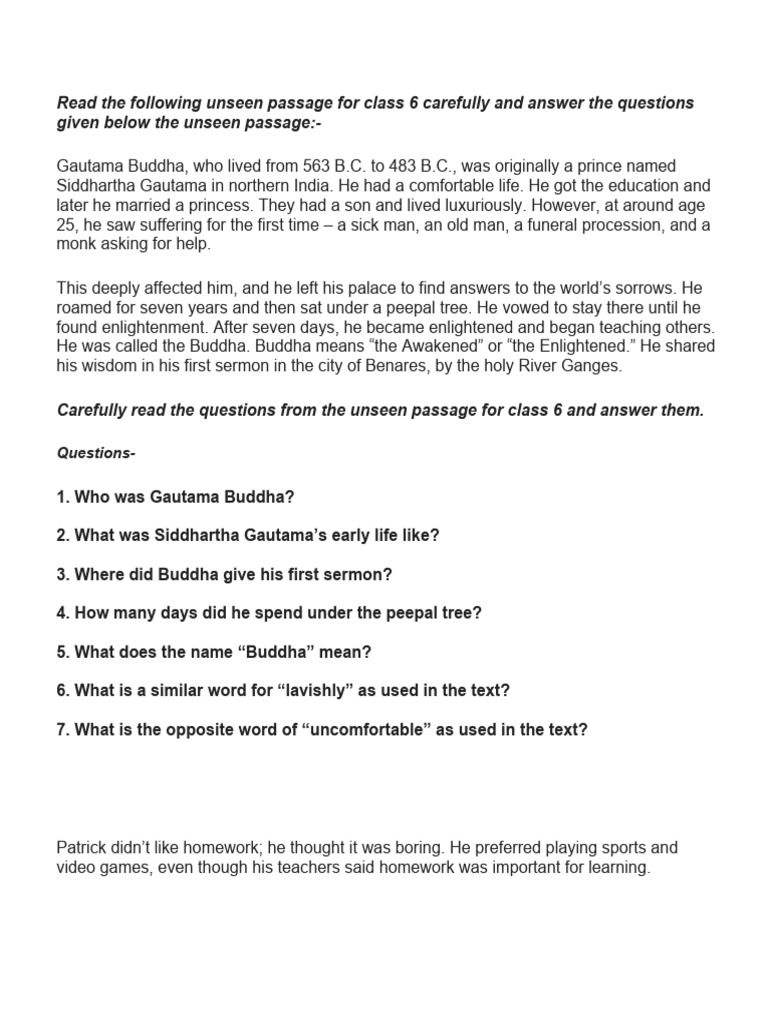 Reading Comprehension | PDF | Enlightenment In Buddhism