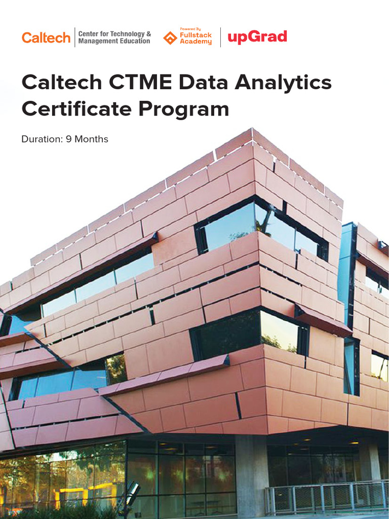 Caltech Data Analytics Brochure 2022 | PDF | Machine Learning | Analytics