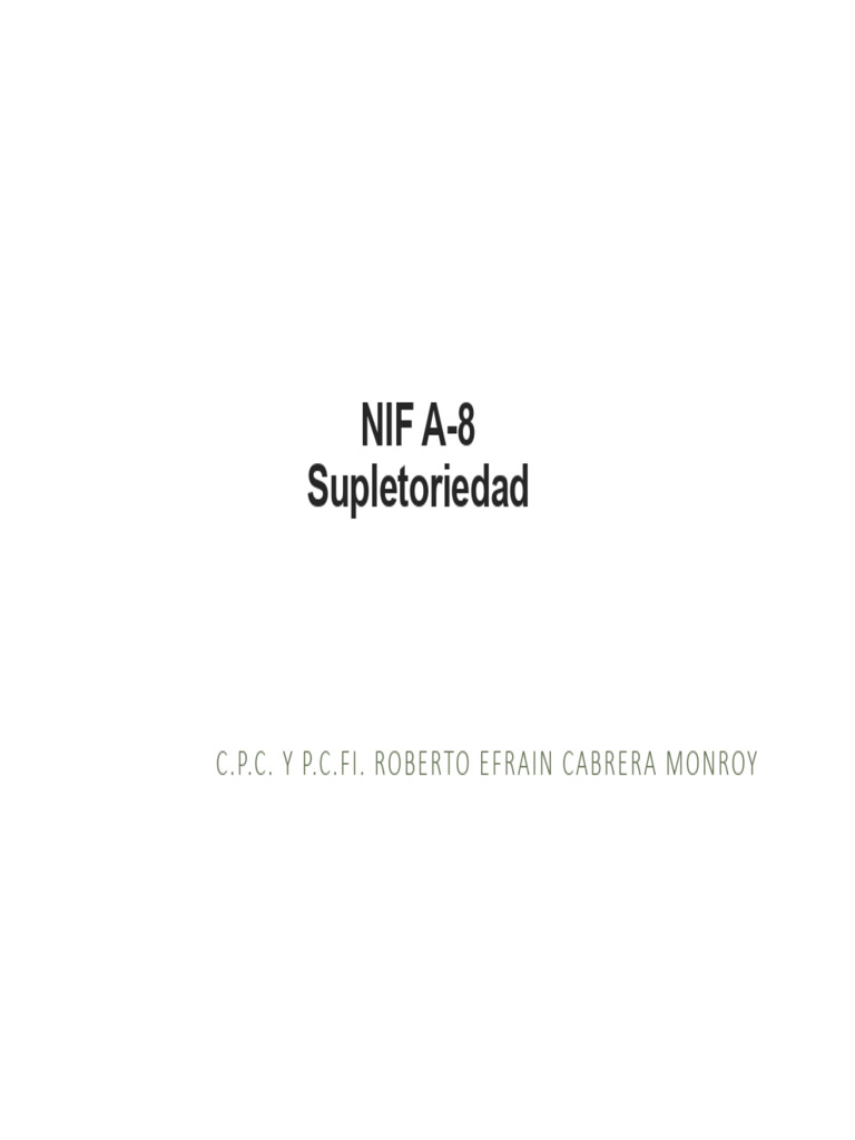 Nif A 8 | PDF | normas internacionales de INFORMACION FINANCIERA ...