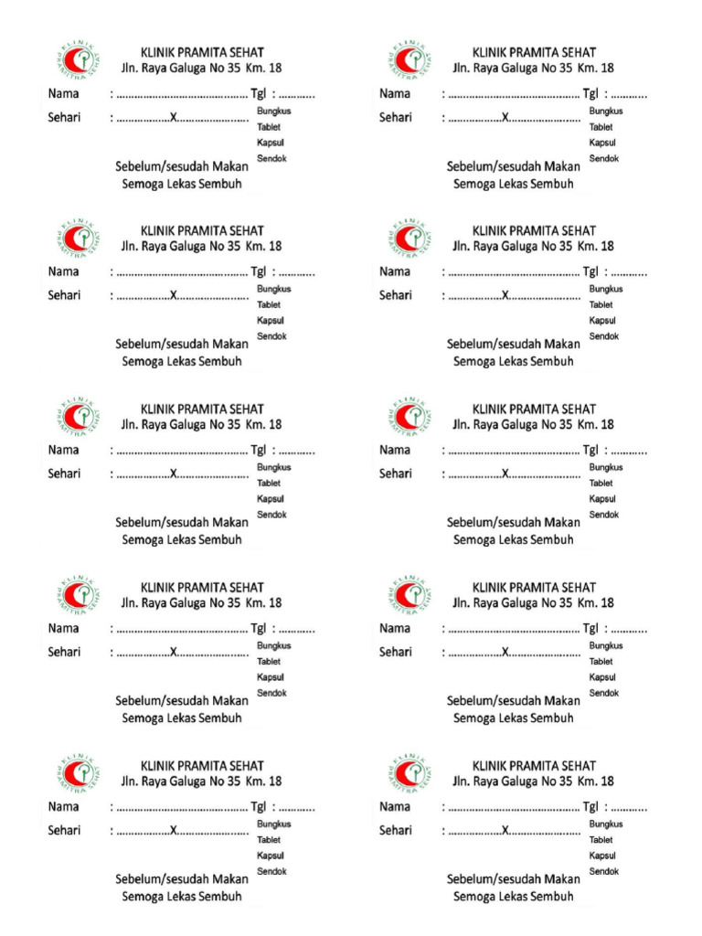 Laberl T&J 121 Klinik Pramita Sehat | PDF