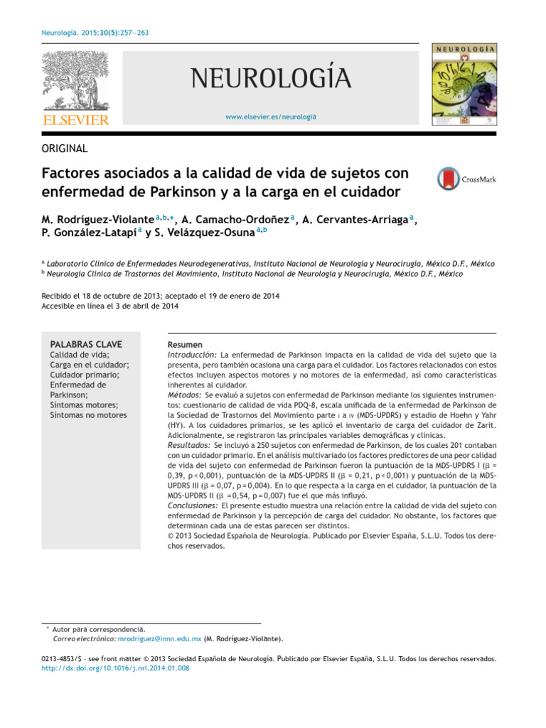 PDQ 8 | PDF | Enfermedad de Parkinson | Neurología