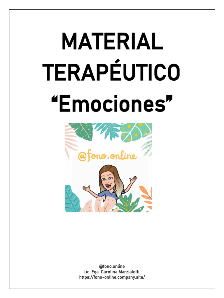 Material Terapeutico EMOCIONES @fono - Online | PDF