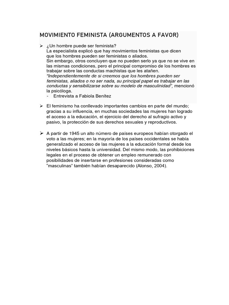 Movimiento Feminista | PDF
