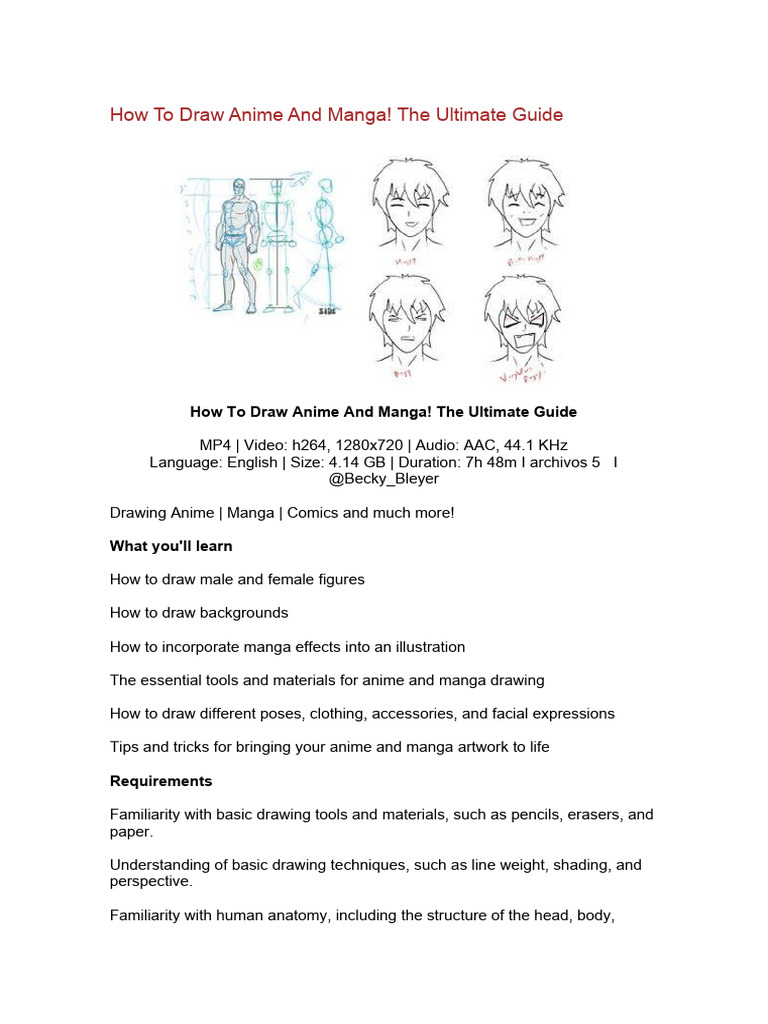 How To Draw Anime and Manga | PDF | Drawing | Anime