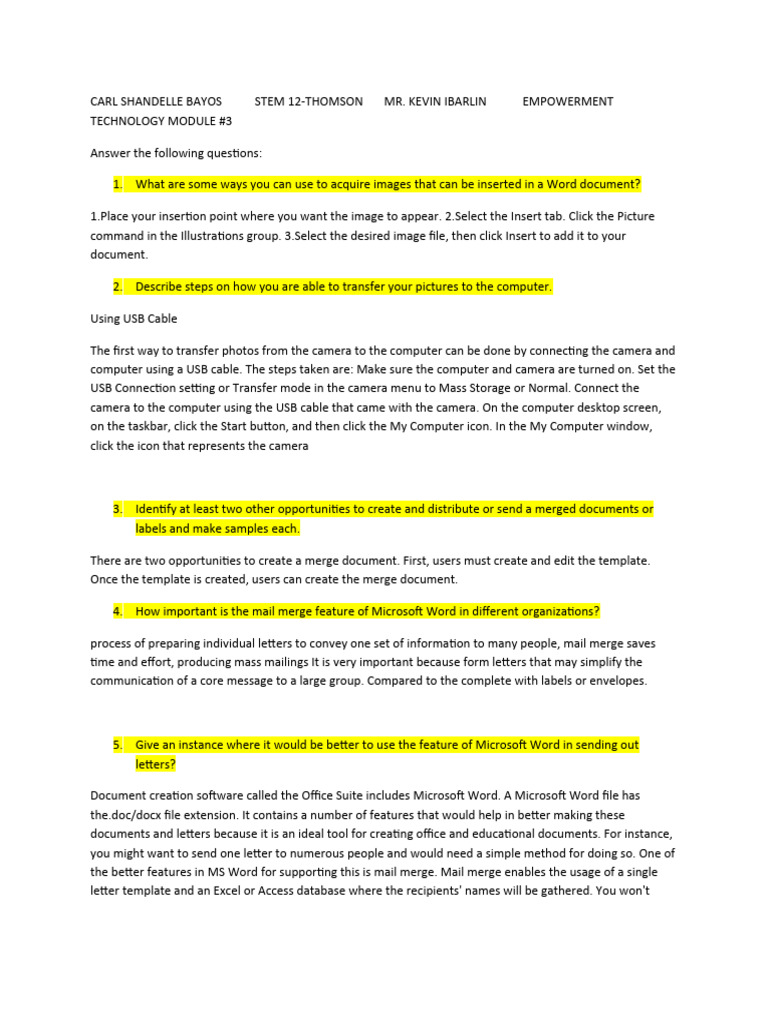 Emtech Module #3 | PDF | Microsoft Word | Icon (Computing)