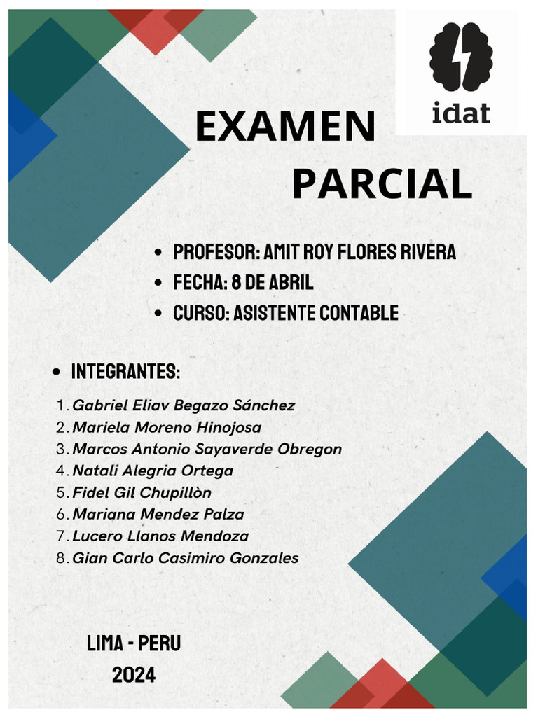 Caratula Parcial Asistente Contable | PDF