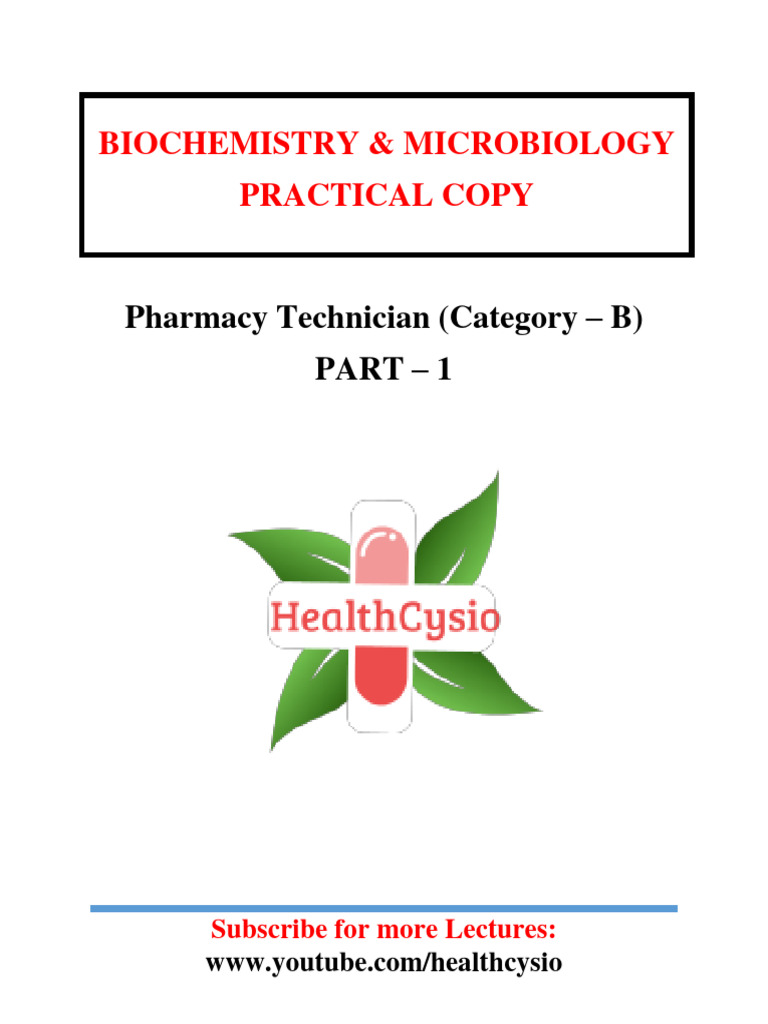Biochemistry & Microbiology Practical | PDF