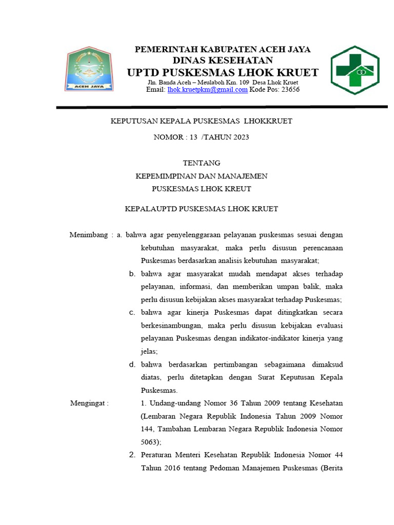 1222 SK KMP SDH Ada Siklus Mpnya | PDF | Kesehatan Holistik | Sains & Matematika