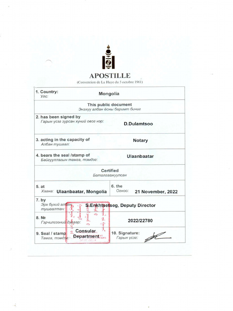 Apostille Certified of GANERI LLC | PDF