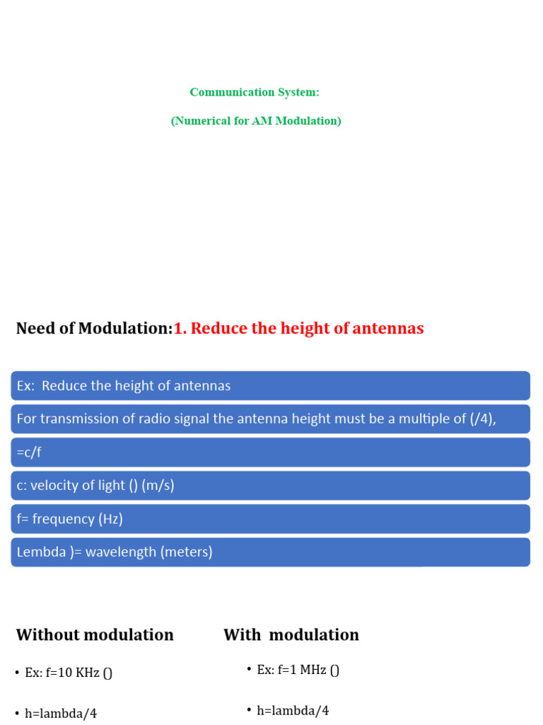Chapt1_numericals (1) | PDF | Frequency Modulation | Modulation