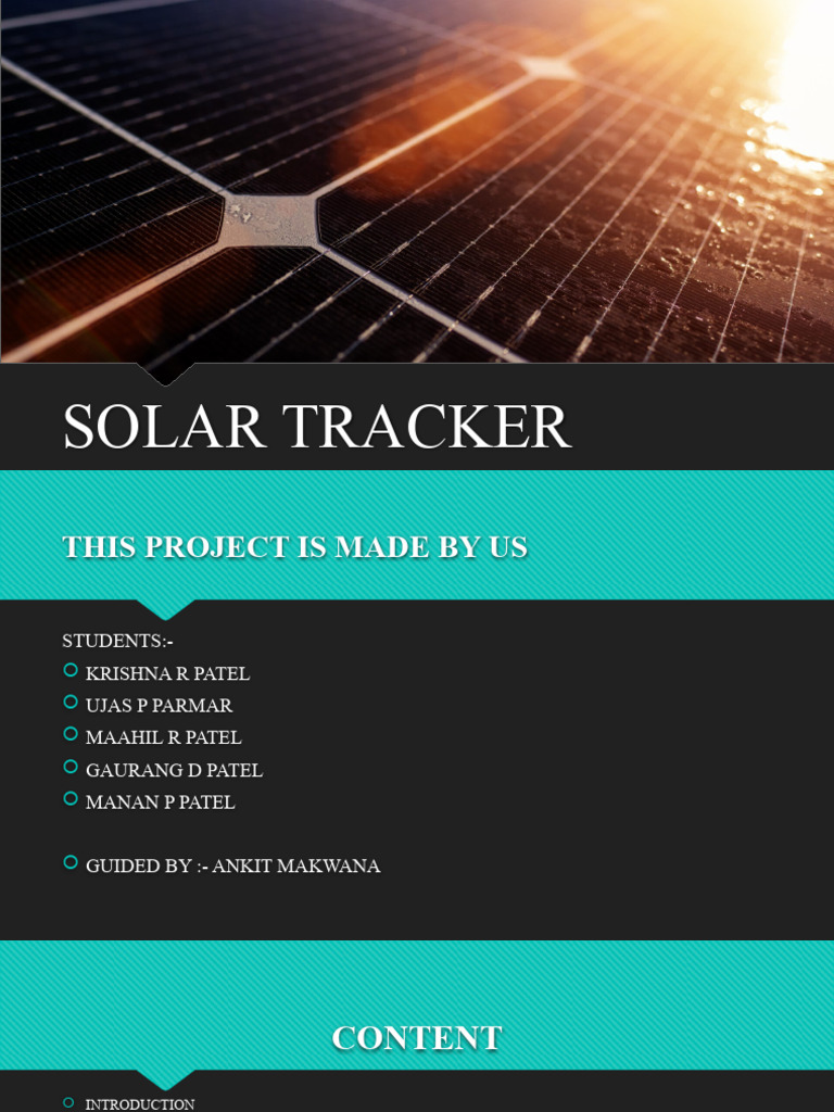 Solar Tracker | PDF | Solar Cell | Photovoltaics