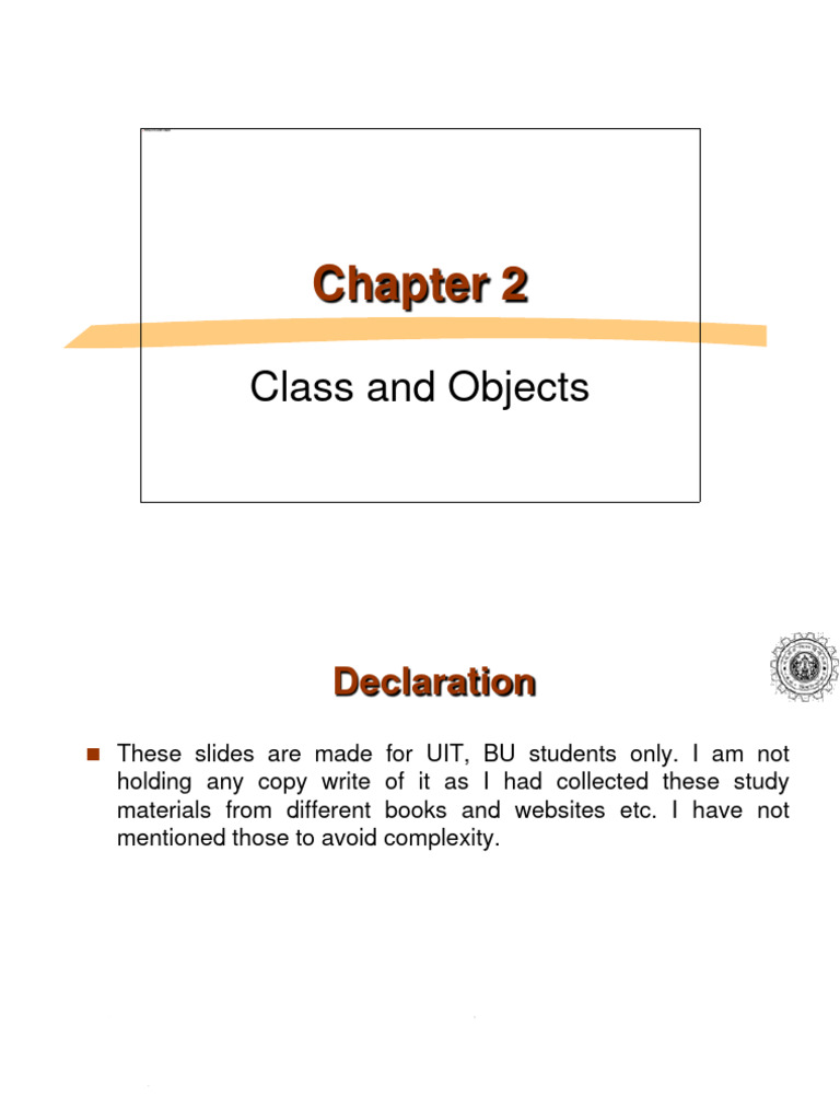 Chapter 2 Pdf Object Oriented Programming Class Computer Programming