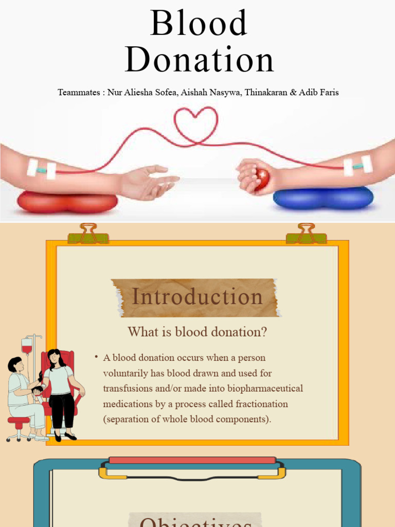 Blood donation | PDF | Blood Donation | Tissue (Biology)