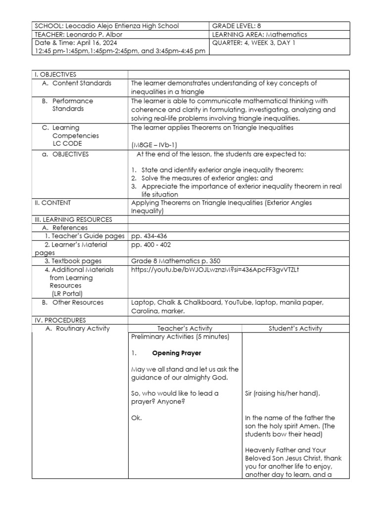 Leo | PDF | Triangle | Angle