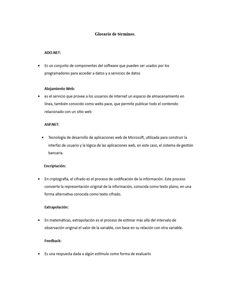 Glosario de terminos | PDF | Red mundial | Internet y web