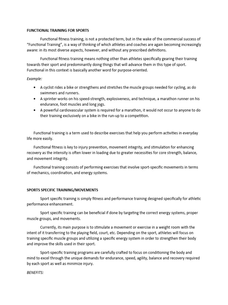 Functional Training for Sports Performance | PDF | Acceleration | Force