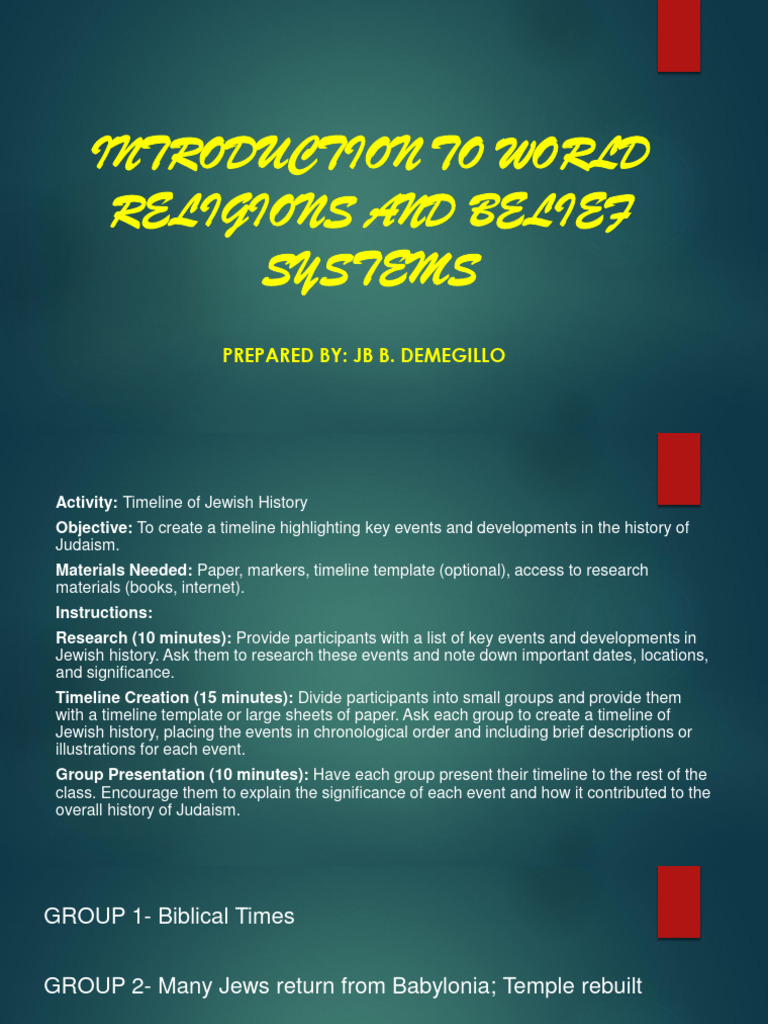 JUDAISM TIMELINE | PDF | Babylonian Captivity | Second Temple
