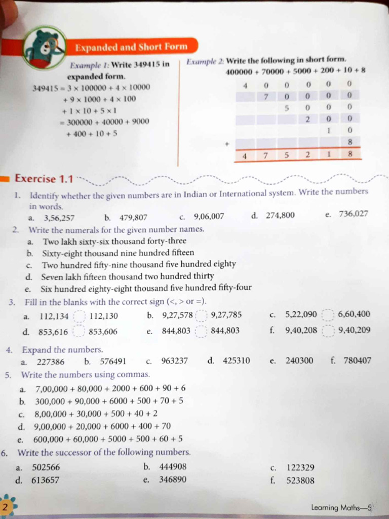 CHP 1 Class 5 Maths | PDF