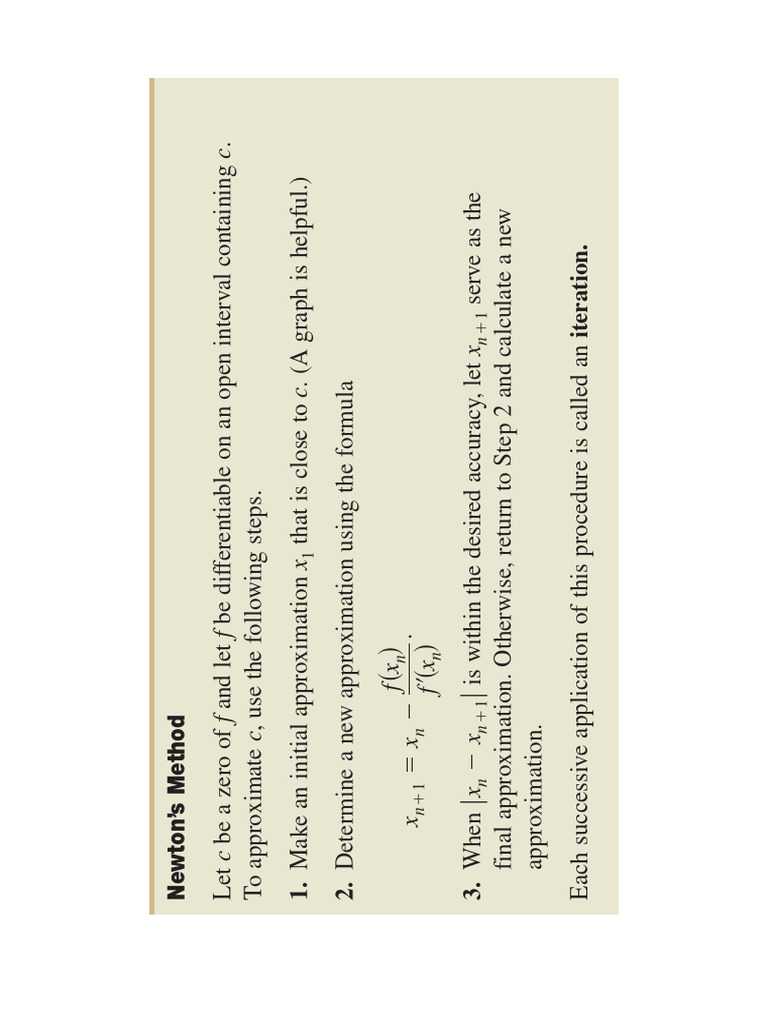 Newton's Method Summary | PDF | Teaching Methods & Materials