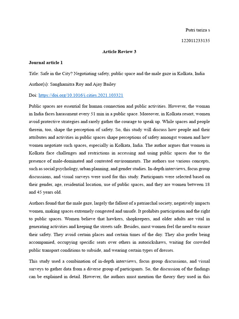 article review | PDF | Intersectionality | Feminism