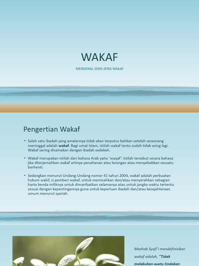 JENIS-JENIS WAKAF | PDF