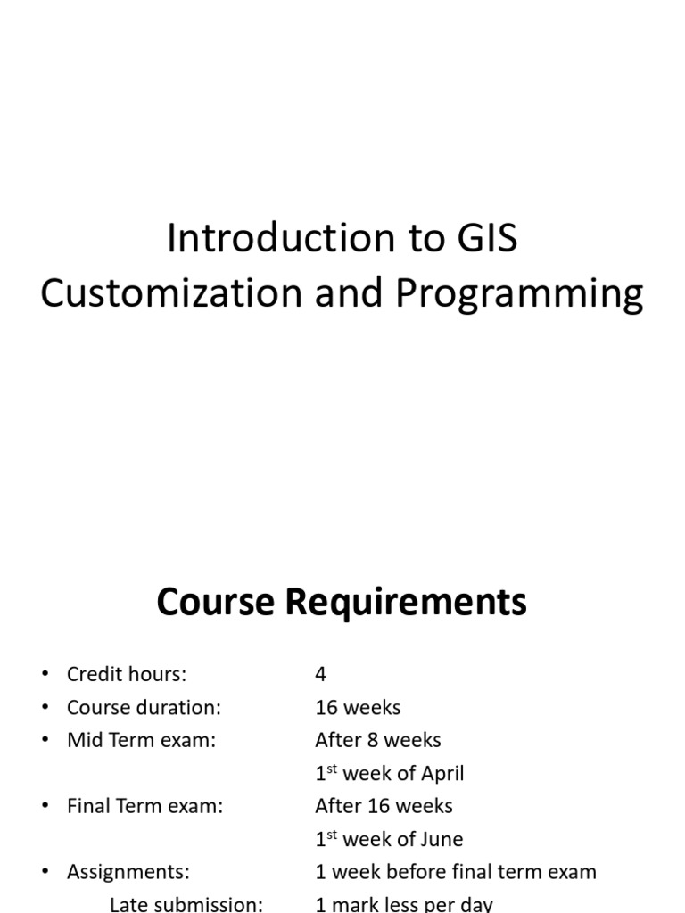 01 Lecture1 Intro To GIS ArcGIS | PDF | Arc Gis | Esri