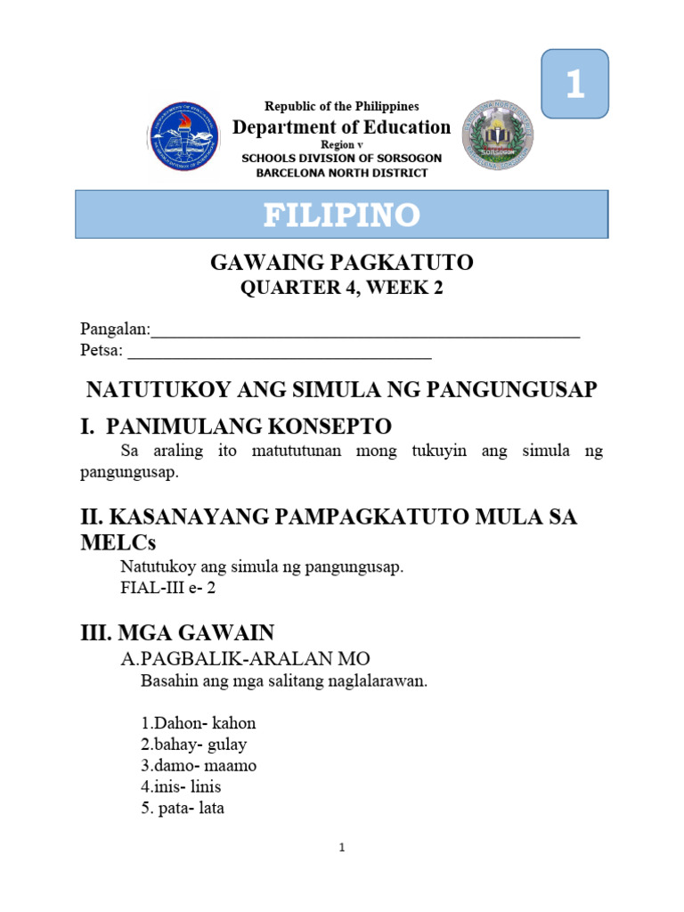 Filipino-Week-2 | PDF