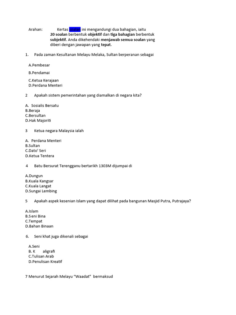 Soalan PPT THN 5 2016 | PDF