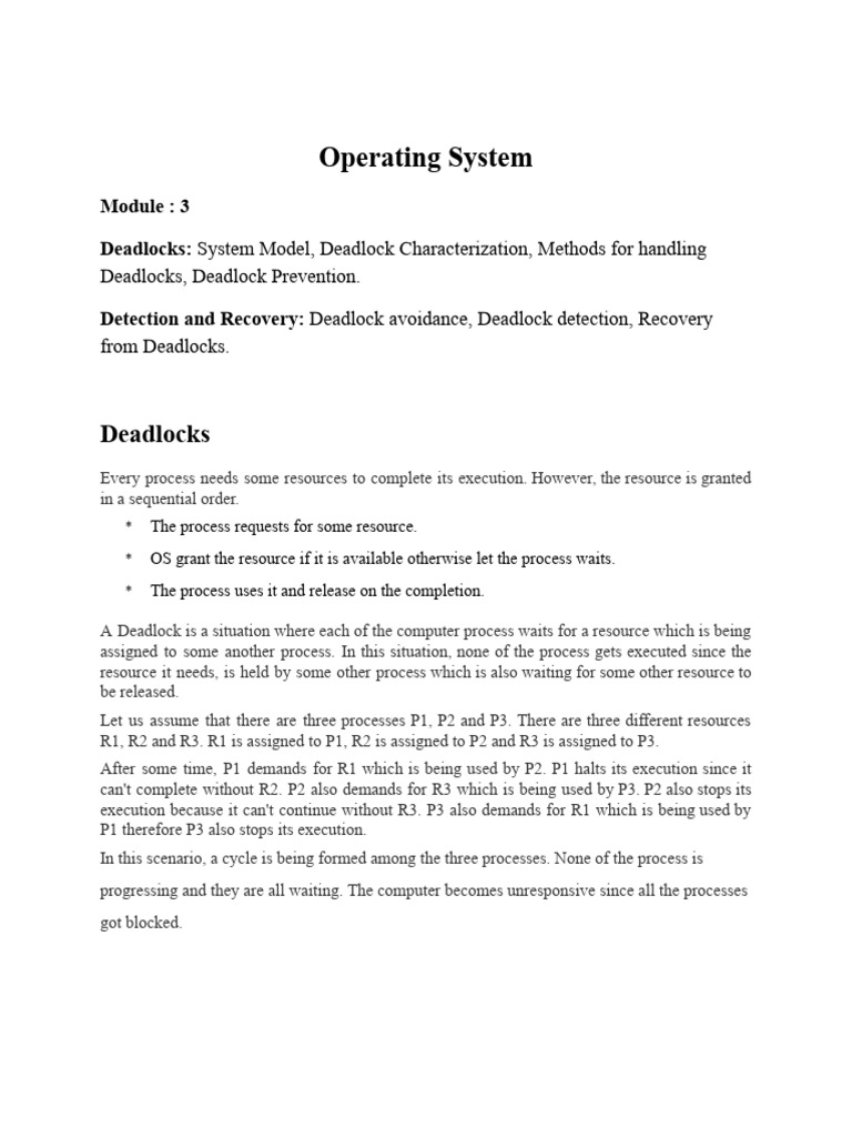 Os Module 3 Pdf Process Computing Computer Architecture 