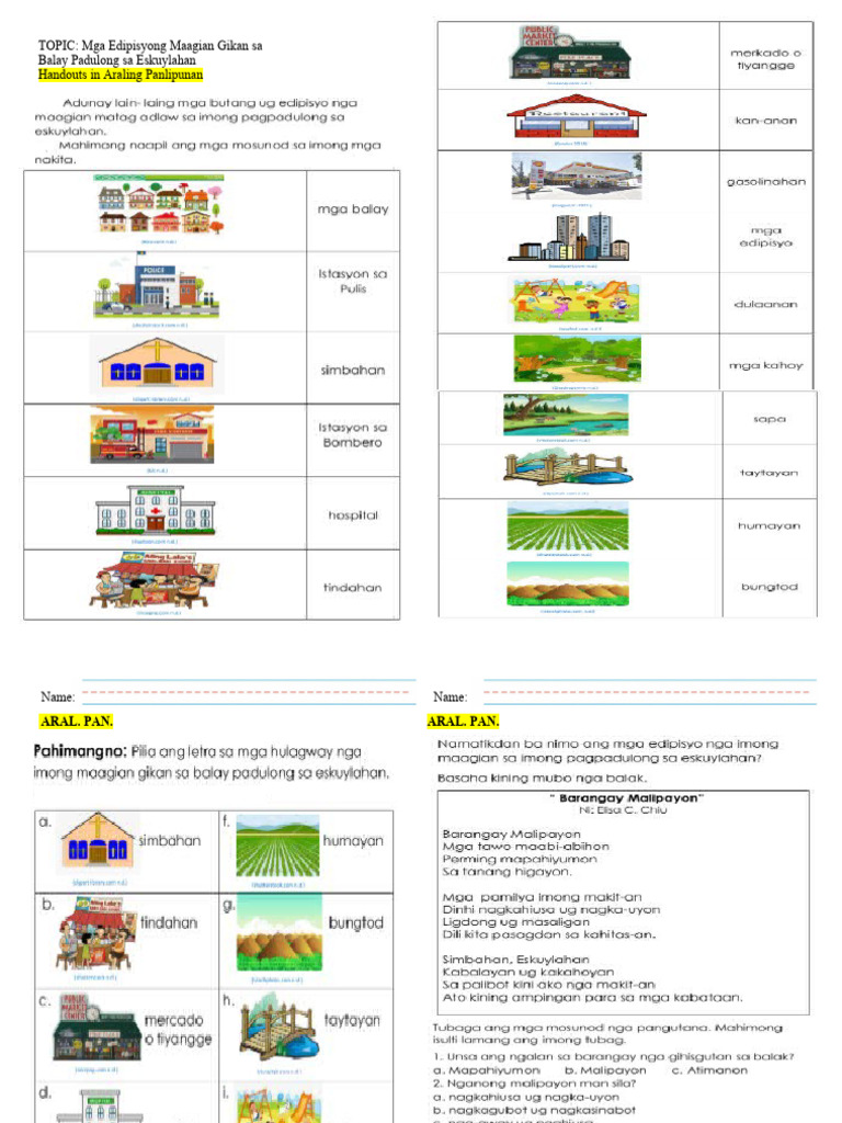 Grade 1 Aral. Pan. | PDF