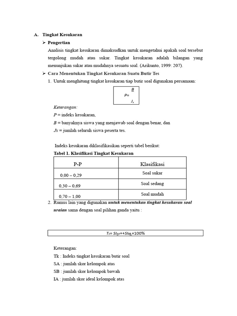 Makalah Daya Pembeda Dan Tingkat Kesukaran Kel 8 Compress | PDF