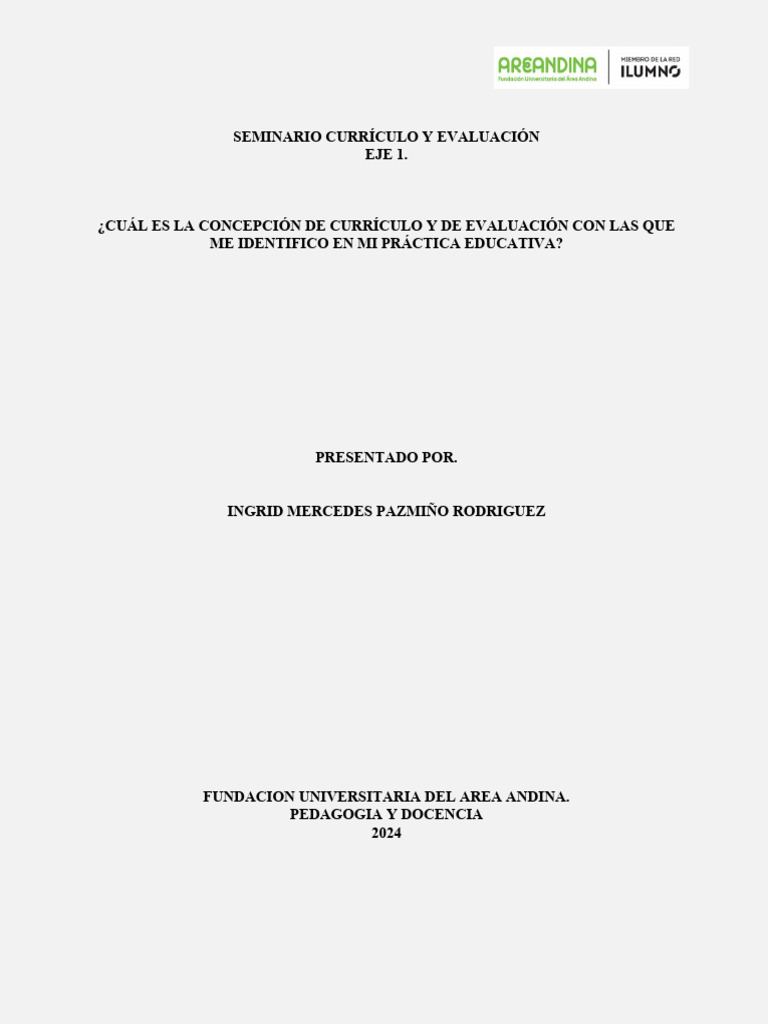 EJE 1 Curriculo y Evaluacion | PDF | Plan de estudios | Evaluación