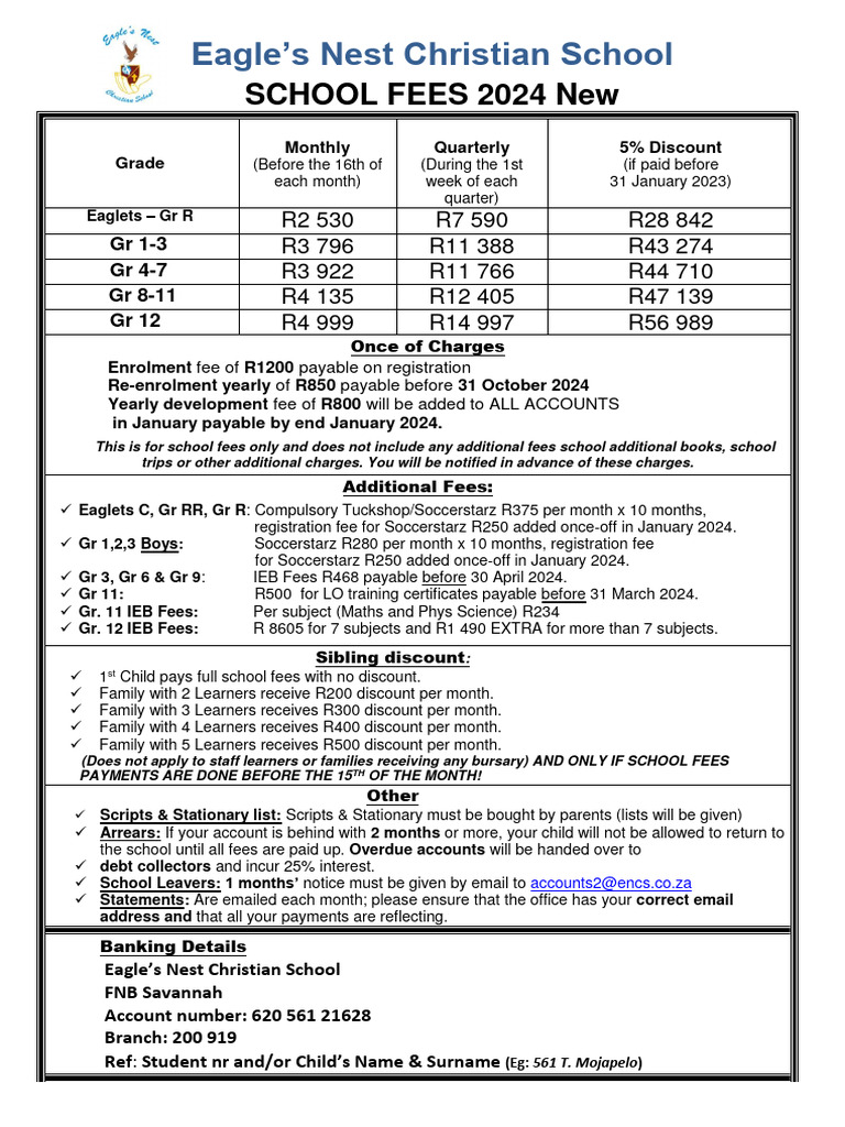 School Fees 2024 1 1 | PDF