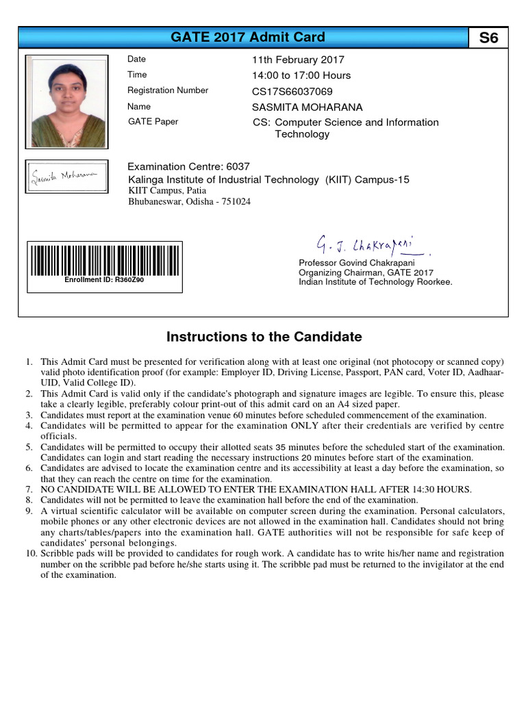 R360 Z90 Admit Card | PDF | Identity Document | Access Control