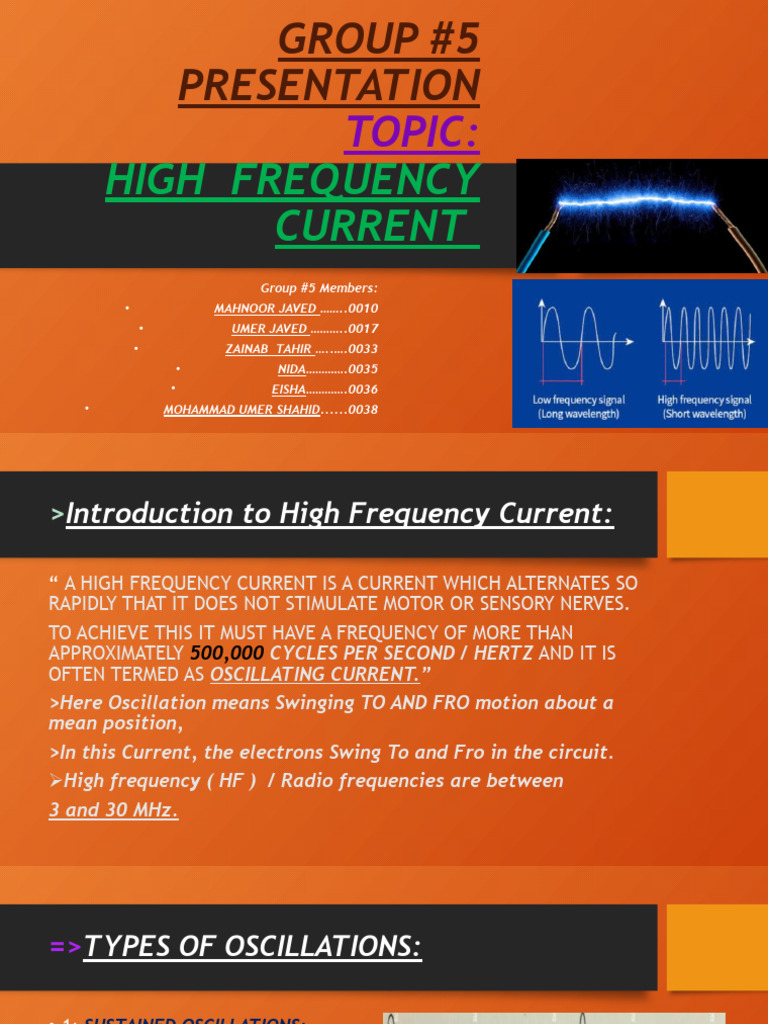 High Frequency Current Presentation Final Pdf Capacitor