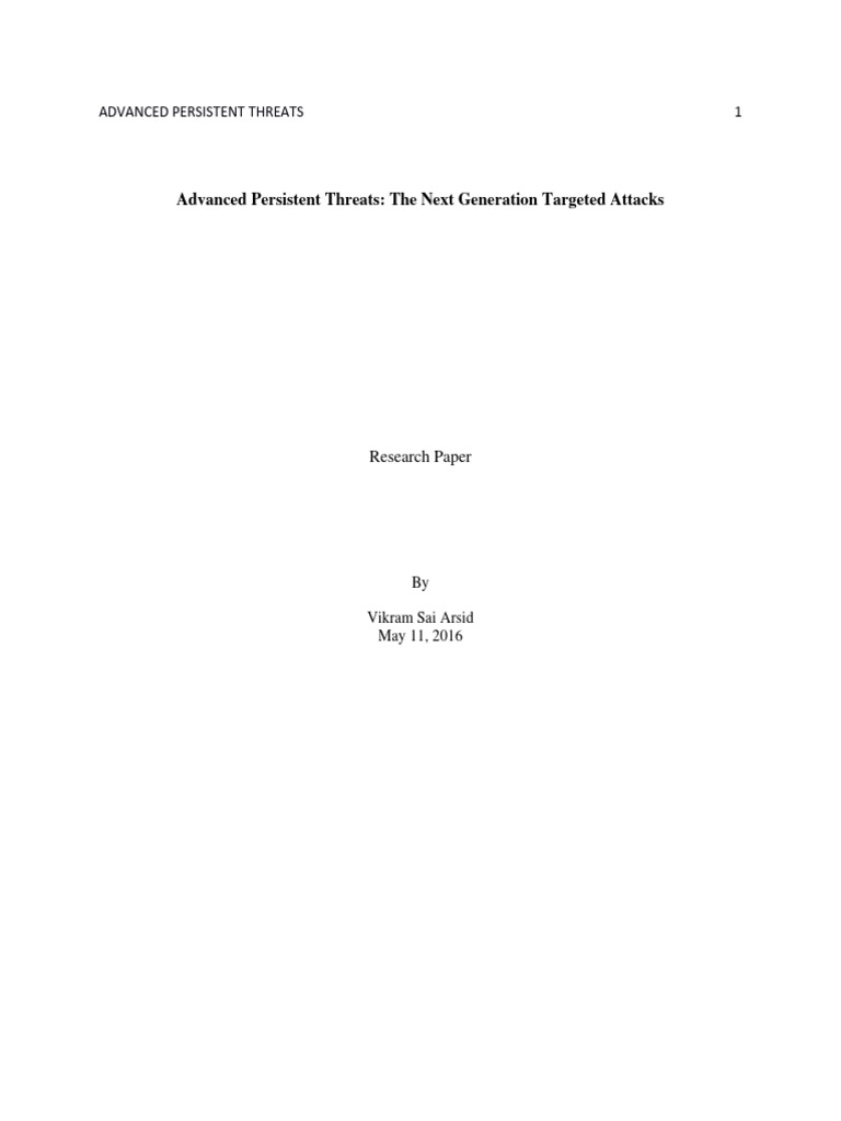 Understanding Advanced Persistent Threats | PDF | Malware | Security