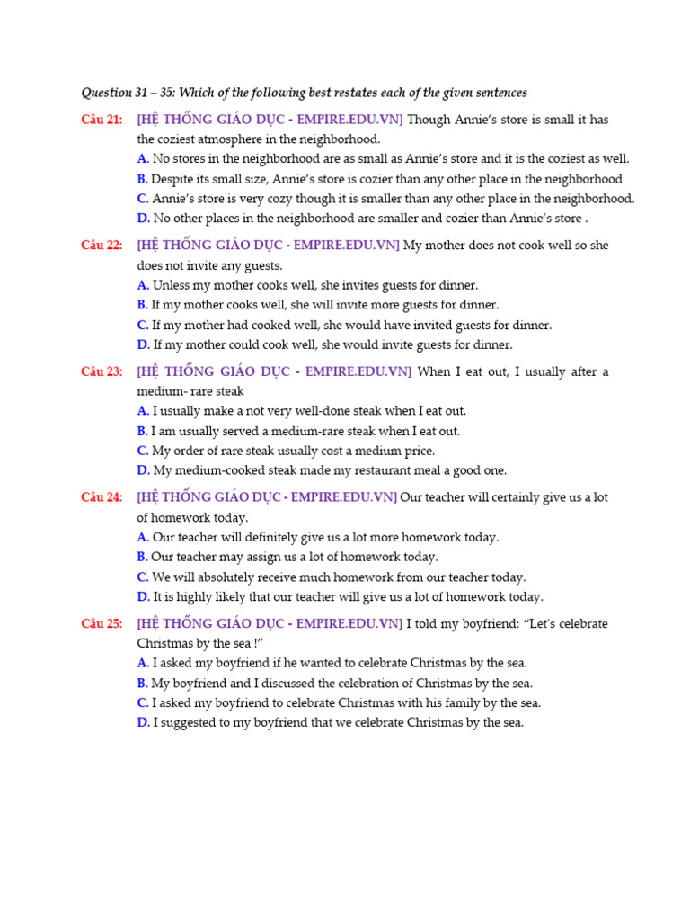 Paraphrasing Lesson 1 - Empire | PDF