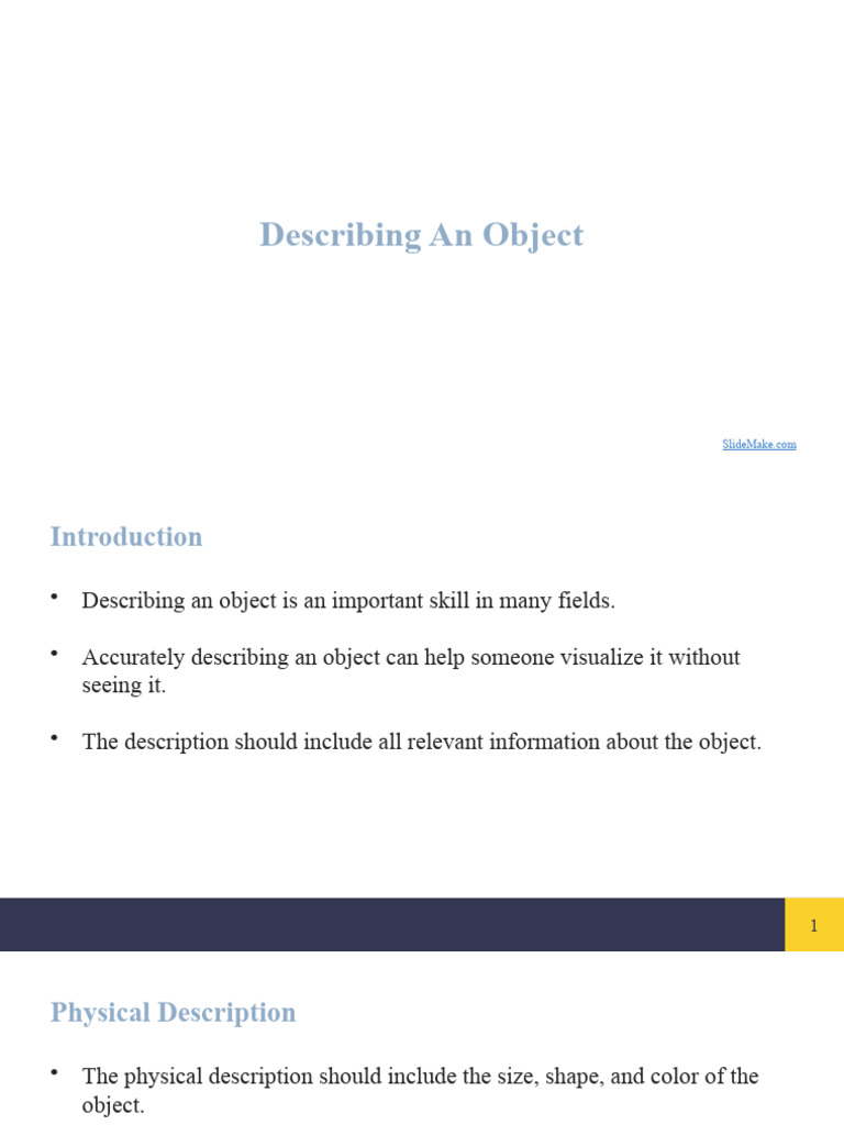 Object Description Essentials | PDF | Information | Communication
