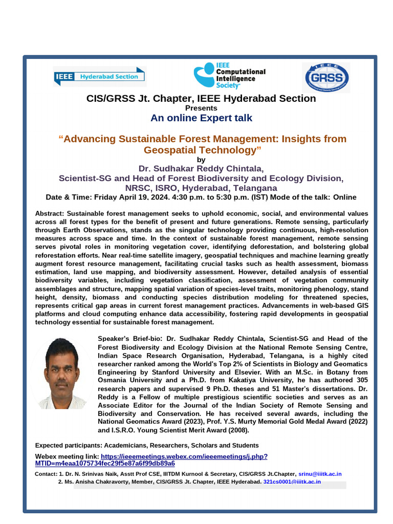 Lecture Flyer | PDF | Forests | Remote Sensing
