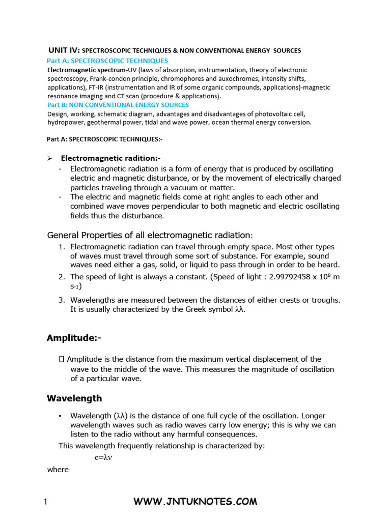 Spectroscopic Techniques & Energy Sources | PDF | Electromagnetic ...