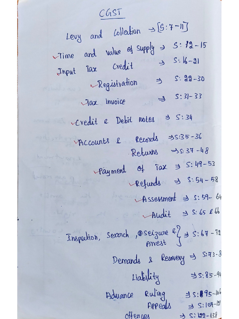 Taxation Notes... GST | PDF